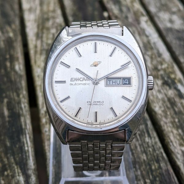 Enicar 2167-51-29 Rare Gold Logo Swiss Automatic watch - Original ...