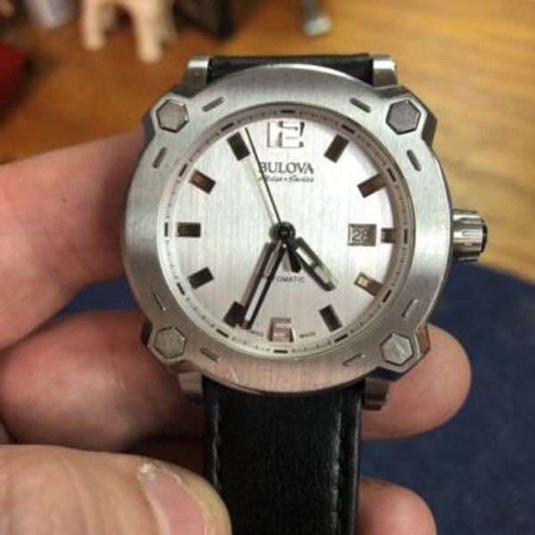 Bulova Accu-Swiss 63B191 Percheron Swiss Automatic Watch Sapphire NO ...