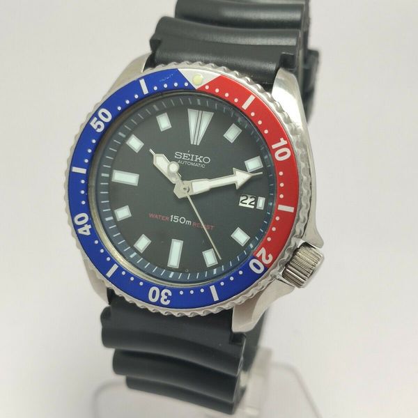SEIKO 150M SCUBA DIVERS DATE MEN'S WATCH 7S26-7039,PEPSI (SN 611922 ...