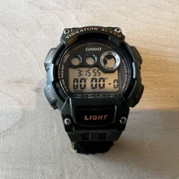 Casio W735H-3A Dark Green Digital Watch, Countdown Timer, Stopwatch ...