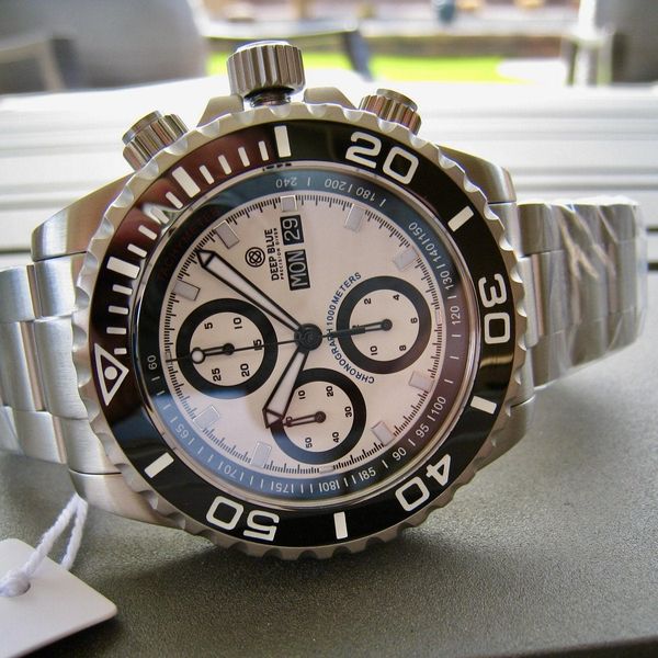 Deep Blue Master 2000 Panda 7750 Chronograph | WatchCharts Marketplace