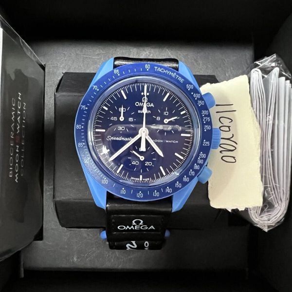 Swatch Mission To Neptune - Bioceramic Speedmaster Moonswatch ...