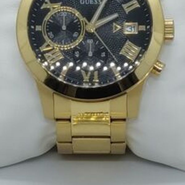 Guess W0668G8 Atlas Chronograph Men's Gold Tone Stainless Steel Watch w ...