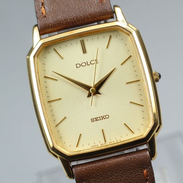 [Near MINT] Seiko Dolce 8N41-5160 Quartz Gold Tank Shape Men's Watch From JAPAN | WatchCharts ...