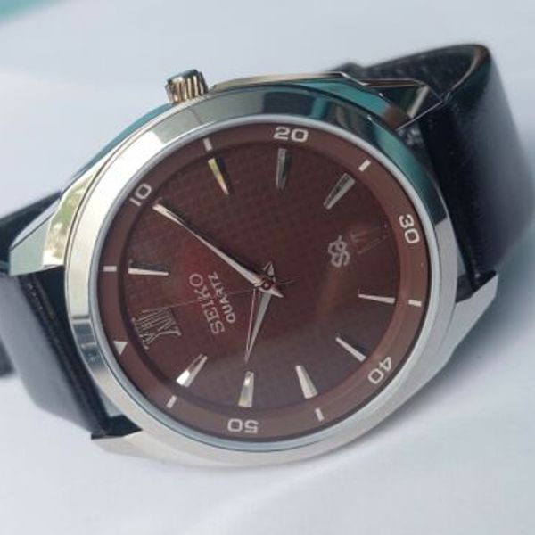 Mint Condition Seiko Quartz Chocolate Color Dial Men's Wrist Watch Made ...