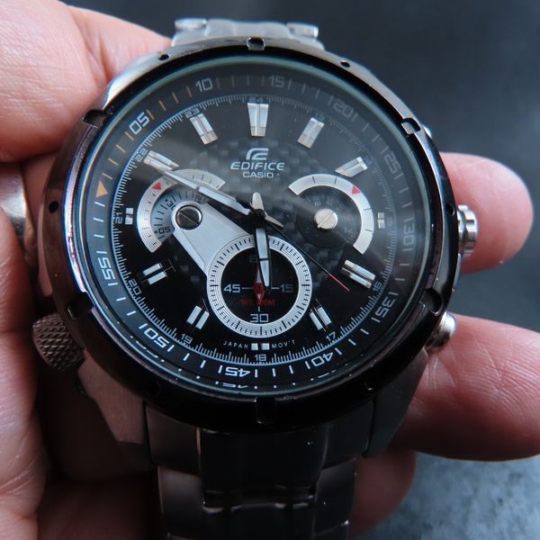 EF-535 Casio Edifice Chronograph Inner Rotate Bezel Quartz Men Watch ...