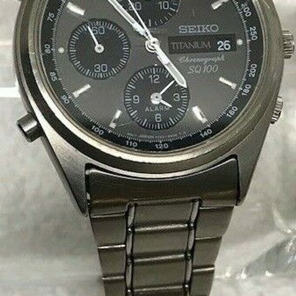 Vintage Seiko Tachymeter Chronograph Quartz 7T32-6J10 SN 750065 ...