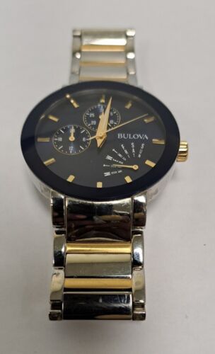 Men's Bulova Blue Dial Futuro Two-Tone Watch 98C123 Pre-Owned ...