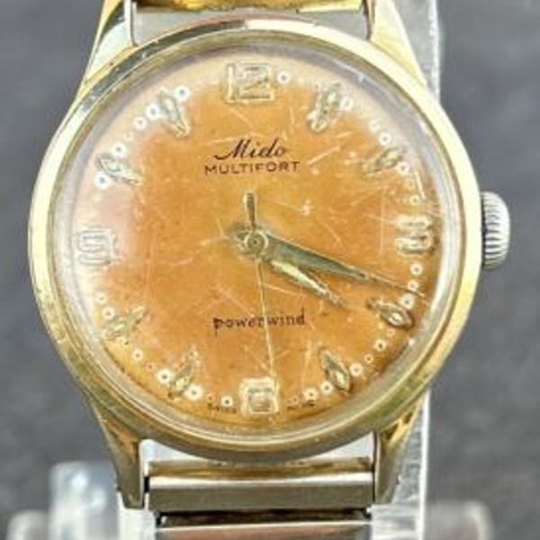 Vintage 1950s Mido Multifort Automatic Powerwind 30mm Men’s Wristwatch ...
