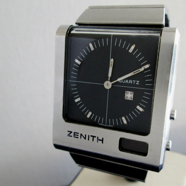 Zenith Futur Time Command Quartz Analog / Digital LED 1970's Men's ...