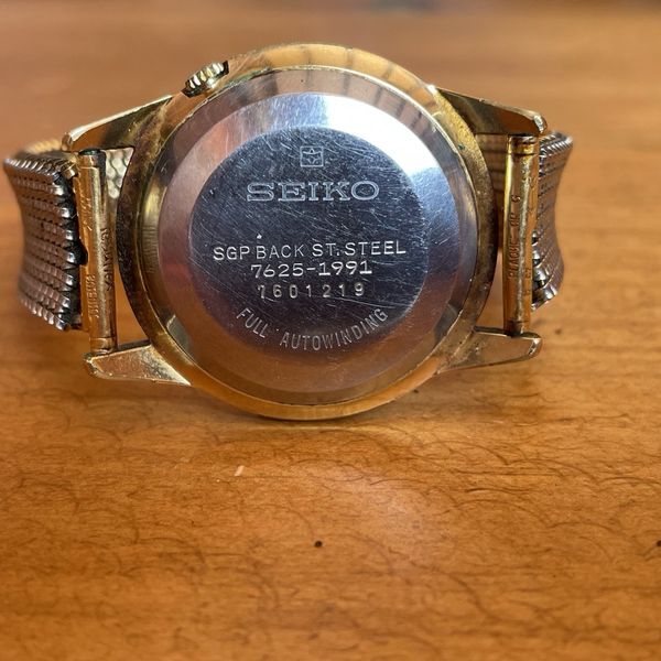 Seiko Automatic Mens Watch 7625-1994 Gold Plated 17 Jewels Working Made ...