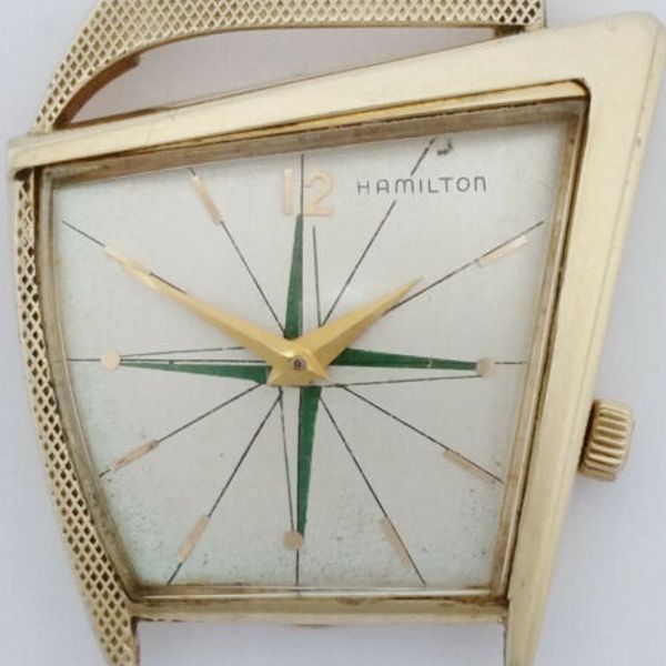 Rare Hamilton Flight I 14k Gold Arbib Asymmetrical Watch Cool Redone ...