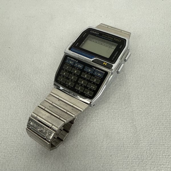 Lot 2 Watches Mens Casio Data Bank 150, Seiko Quartz LC Digital Watch ...