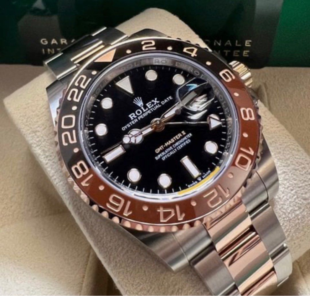 APRIL2024 Rolex Rootbeer Half Gold GMT Master II 126711 Full Set ...