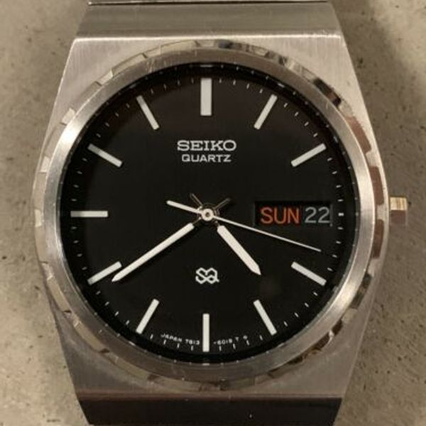 Vintage Seiko Quartz SQ 7813-6019 Day Date Watch | WatchCharts Marketplace