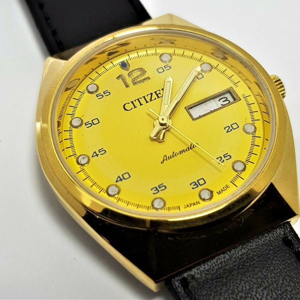 Citizen Amarillo-Yellow-Dial-712591-Classic Men's Watch 21Jewels Japan ...