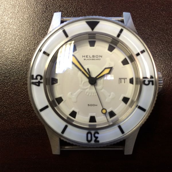 SOLD Helson Blackbeard ? White Dial & Bezel, Unworn Bracelet & Strap ...