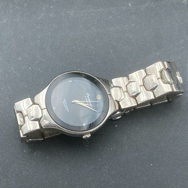 Men's Gruen Precision Genuine Diamond Quartz Chrome Watch New Battery ...