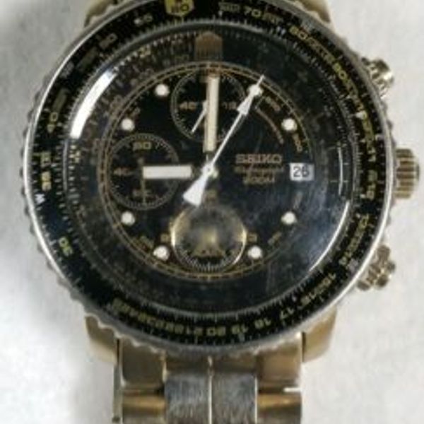 MENS VINTAGE SEIKO FLIGHT MASTER PILOT 7T62 All Original 200M Alarm ...