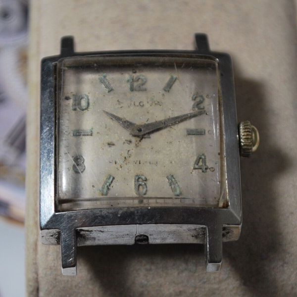 Vintage 1950s BULOVA S.S Square Case 17J Automatic Men's Watch --For ...