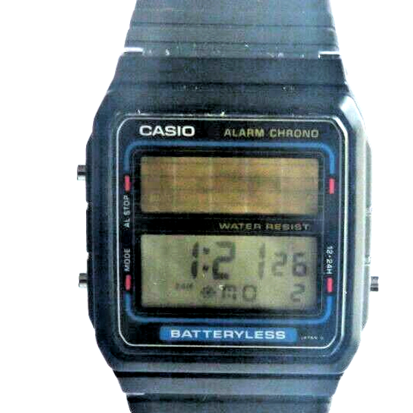 Rare Vintage Casio FB-90W Vintage Solar Powered Batteryless 1986 ...