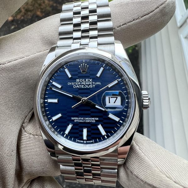 [WTS] Rolex DJ36 ref 12600 “Blue Motif” dial on jubilee. Complete set ...