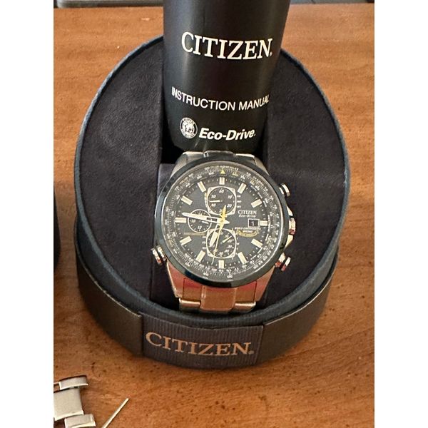 Citizen Eco Drive Blue Angels World Chronograph Watch With Box and ...