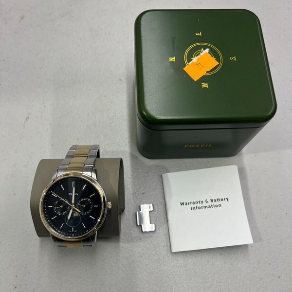 Fossil FS5907 Neutra Moonphase Multifunction Stainless Steel Watch ...