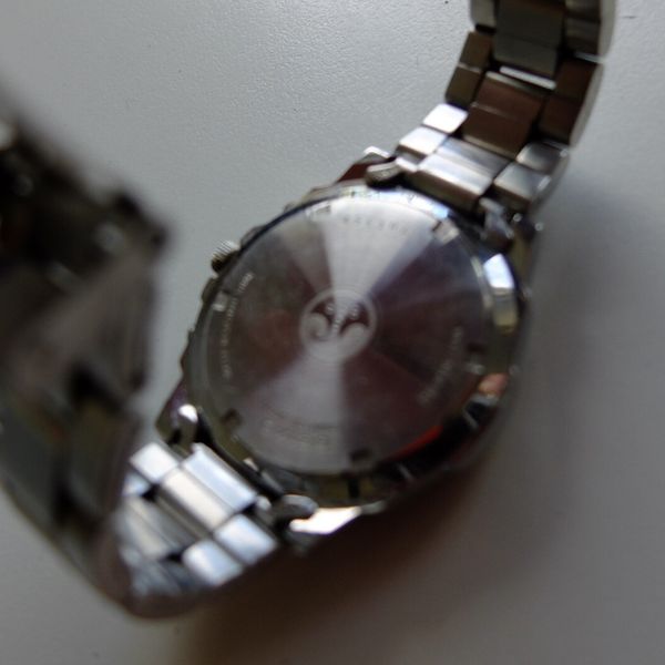 SEIKO SND409 Chronograph Quartz Mens Watch Yellow 1997 Navy Stainless ...