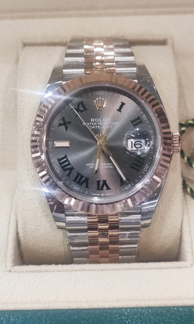 126331 Wimbledon, 41mm Rolex half rose gold. | WatchCharts Marketplace