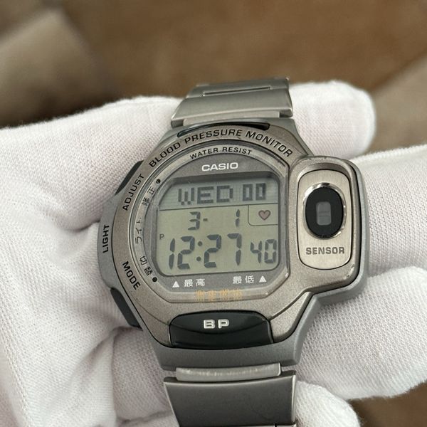 Vintage Casio BP-1B Blood Pressure Monitor Menâ s Digital Watch Module ...