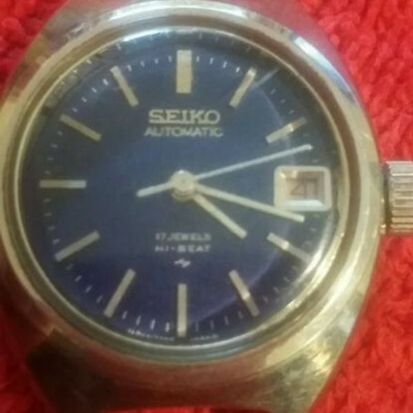 Vintage Seiko 17 Jewel Women's Watch HI- Beat Automatic. Day/Rare Blue ...