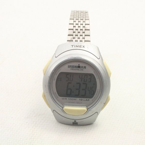 Timex 854 W1 Men's 10-Lap Ironman Triathlon Gray Resin Watch Alarm Indiglo | WatchCharts Marketplace