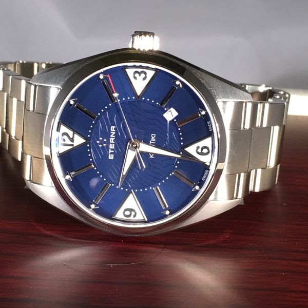 Eterna Kontiki blue dial ..... | WatchCharts Marketplace