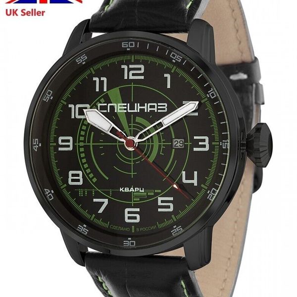 Russian Slava Spetsnaz "Ataka" 45mm Miyota Quartz "Radar" watch ...