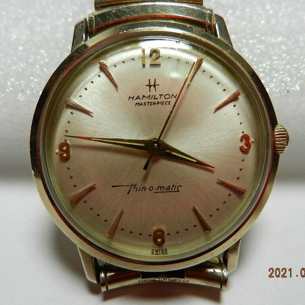 Hamilton Masterpiece Thin O Matic 10K Gold Filled Working Mens Watch ...