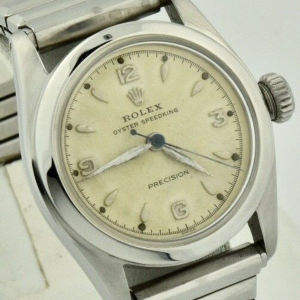 Vintage Rolex Oyster Speedking 6056 Stainless 30mm Hand-Winding Watch ...