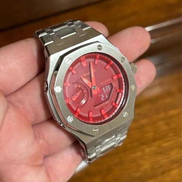 Custom Casio G-Shock GA-2100, CasiOak -'The Red Oneâ . Brand new ...
