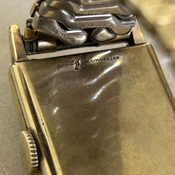 Vintage Elgin Deluxe 10kt Gold Filled Menâ s Tank Watch | WatchCharts ...