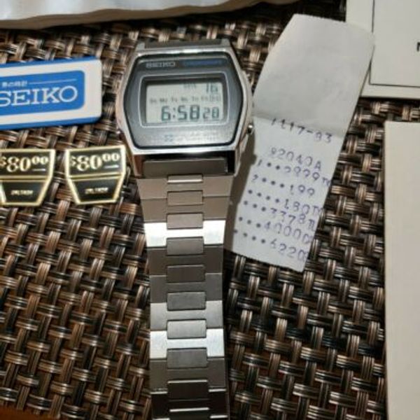 Vintage 1981 Men's Seiko All Stainless Digital Chronograph A927-5010 ...