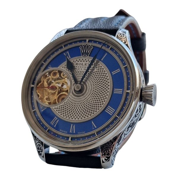 Vintage Swiss Skeleton Watch 48mm Vintage Rolex Pocket Watch 1930 ...