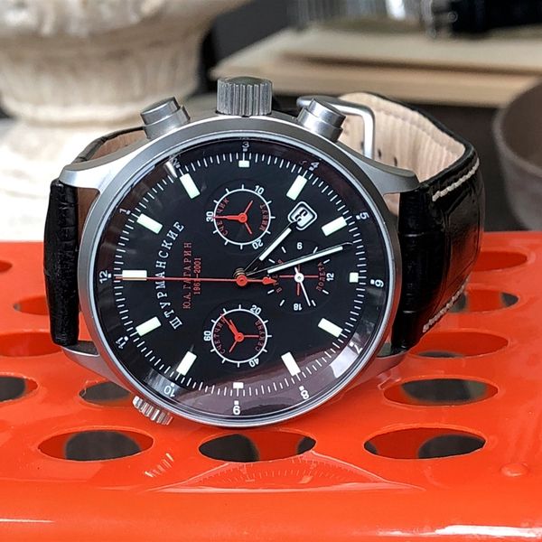 Aviator Russian Mechanical Chronograph GMT with inner rotating bezel ...
