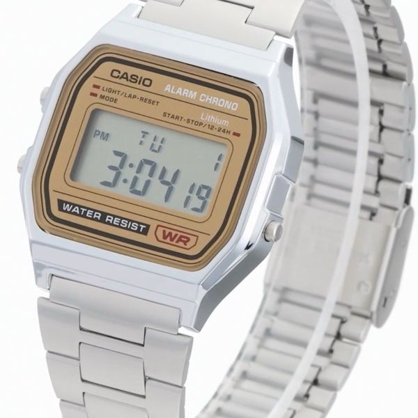 Casio Men's Watch Classic Digital Dial Stainless Steel Bracelet A158W-1 ...