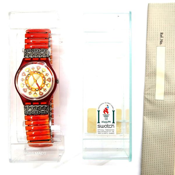 NEW Swatch Watch CURRY POWDER GR125 with Case & Papers 1995 Gents NOS ...