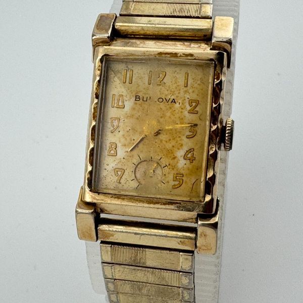 Vintage Bulova Hand-Winding Watch Men 10k Gold Filled Small Second ...