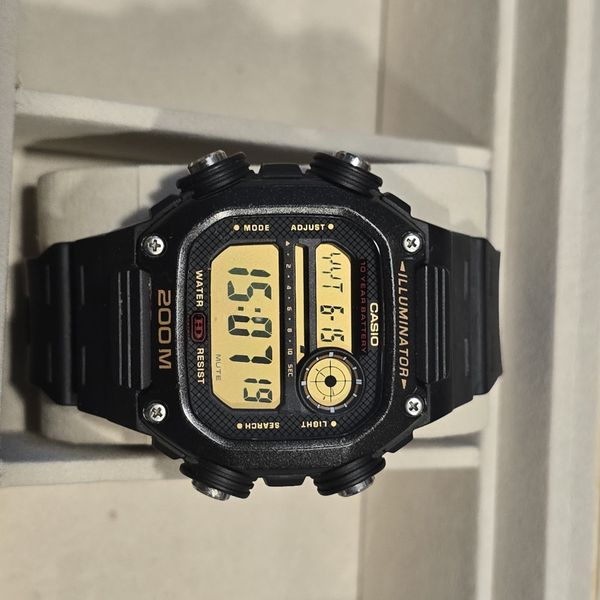 Casio Illuminator Digital Watch DW-291H Black 47mm 3484 Backlight Day ...