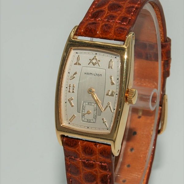 Vintage Hamilton Masonic 6172 Registered Edition Gold Plated Watch ...