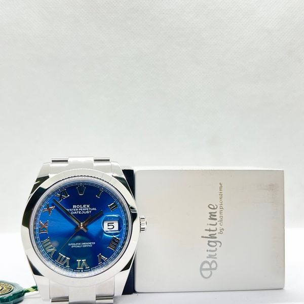 Brand New Rolex Oyster Datejust 126300 Blue Azzuro Dial Automatic Steel ...