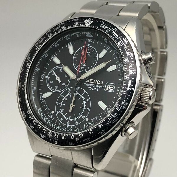 Seiko Flightmaster Pilot 7T92-0CF0 Chronograph 100M Quartz Watch Japan #1262 | WatchCharts ...