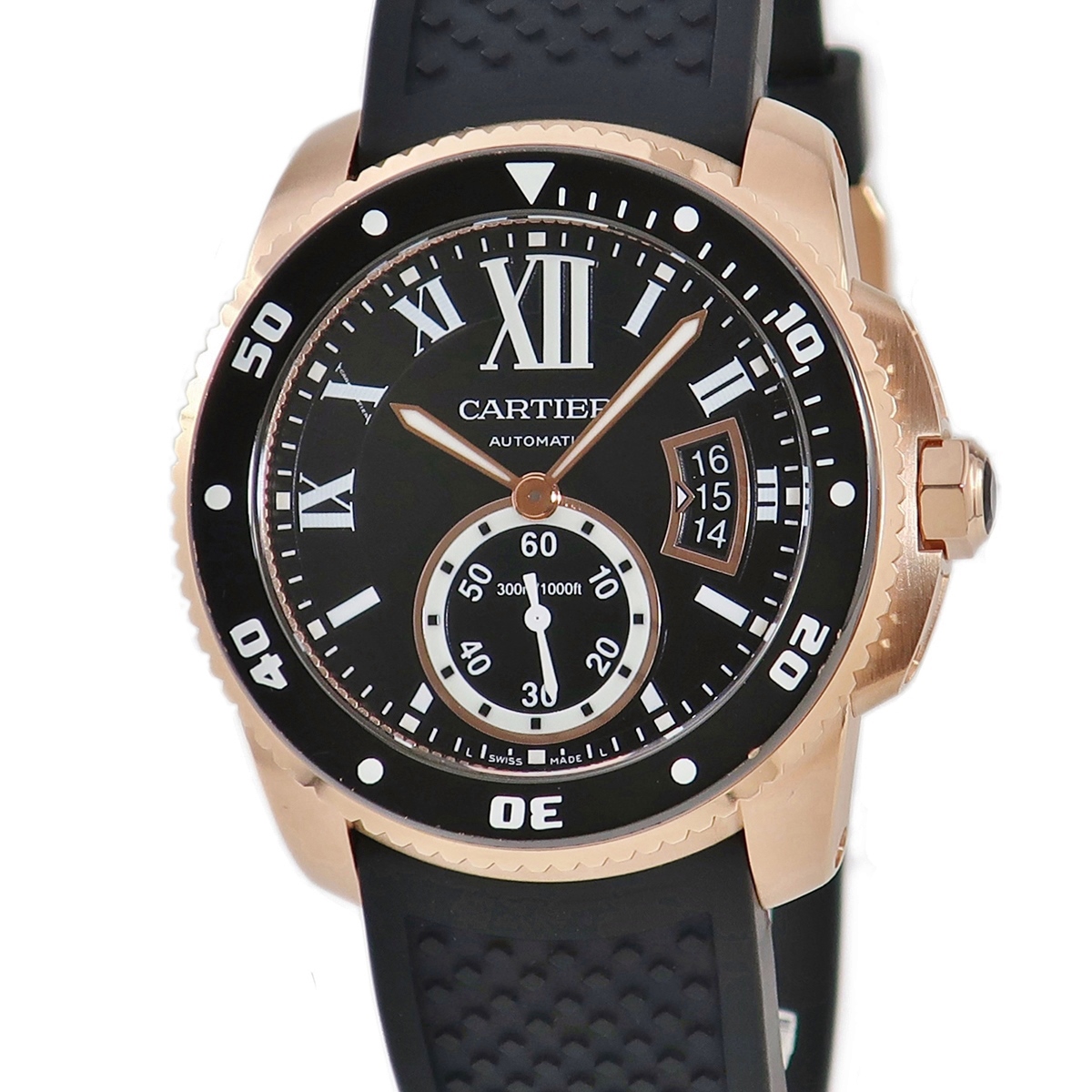 Cartier Cartier Cartier diver W7100052 K18PG solid black waterproof ...